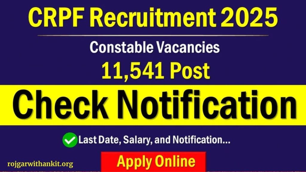 CRPF HCM Recruitment 2025: Vacancy Details, Eligibility Criteria & Online Application