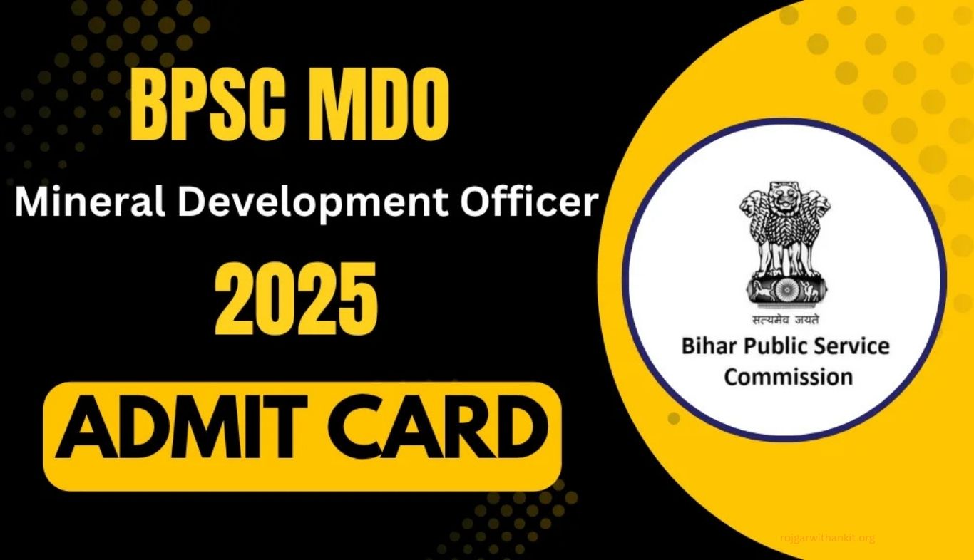 Bihar BPSC Mineral Development Officer (MDO) DV Schedule 2025 – 15 ...